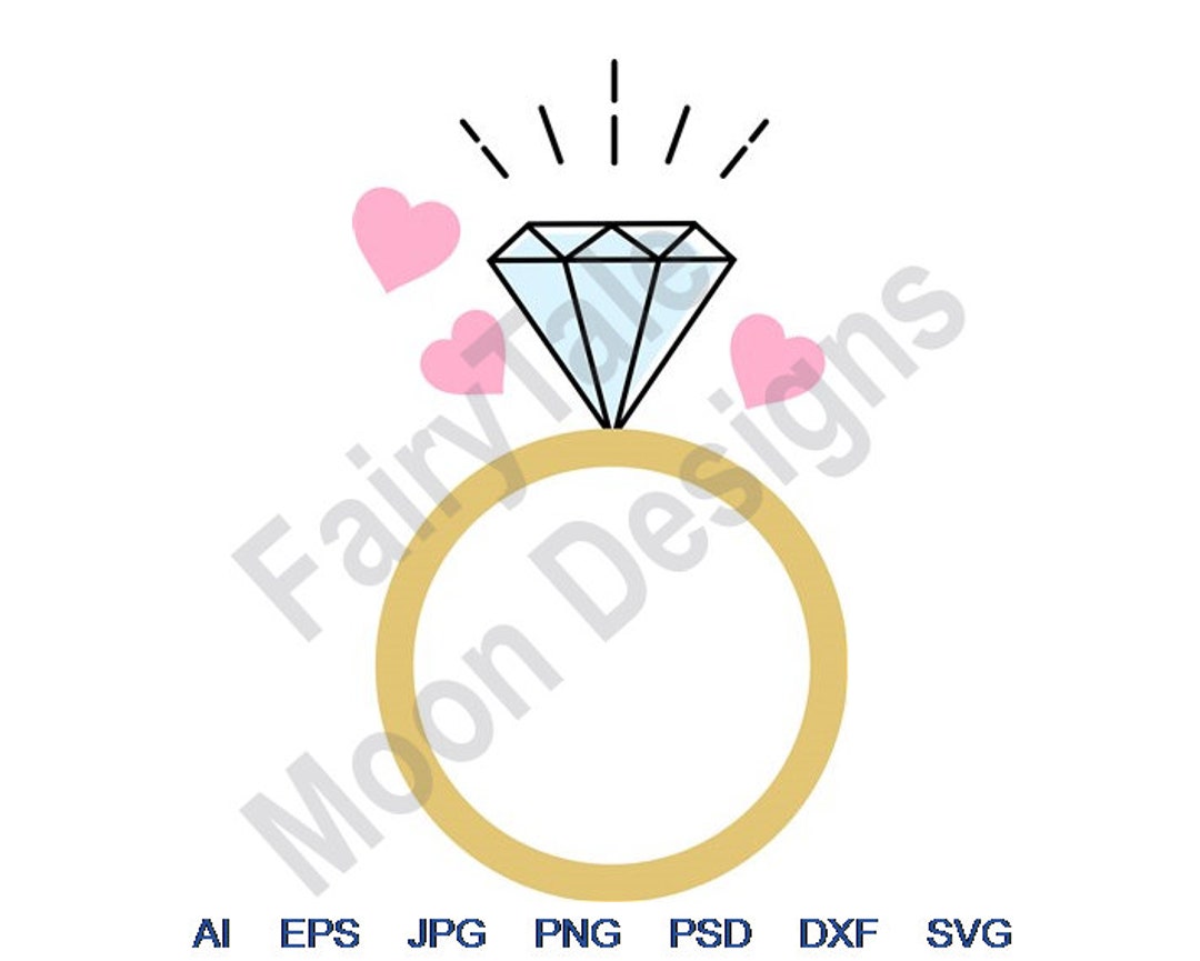 Diamond Ring Svg, Dxf, Eps, Png, Jpg, Vector Art, Clipart, Cut File ...
