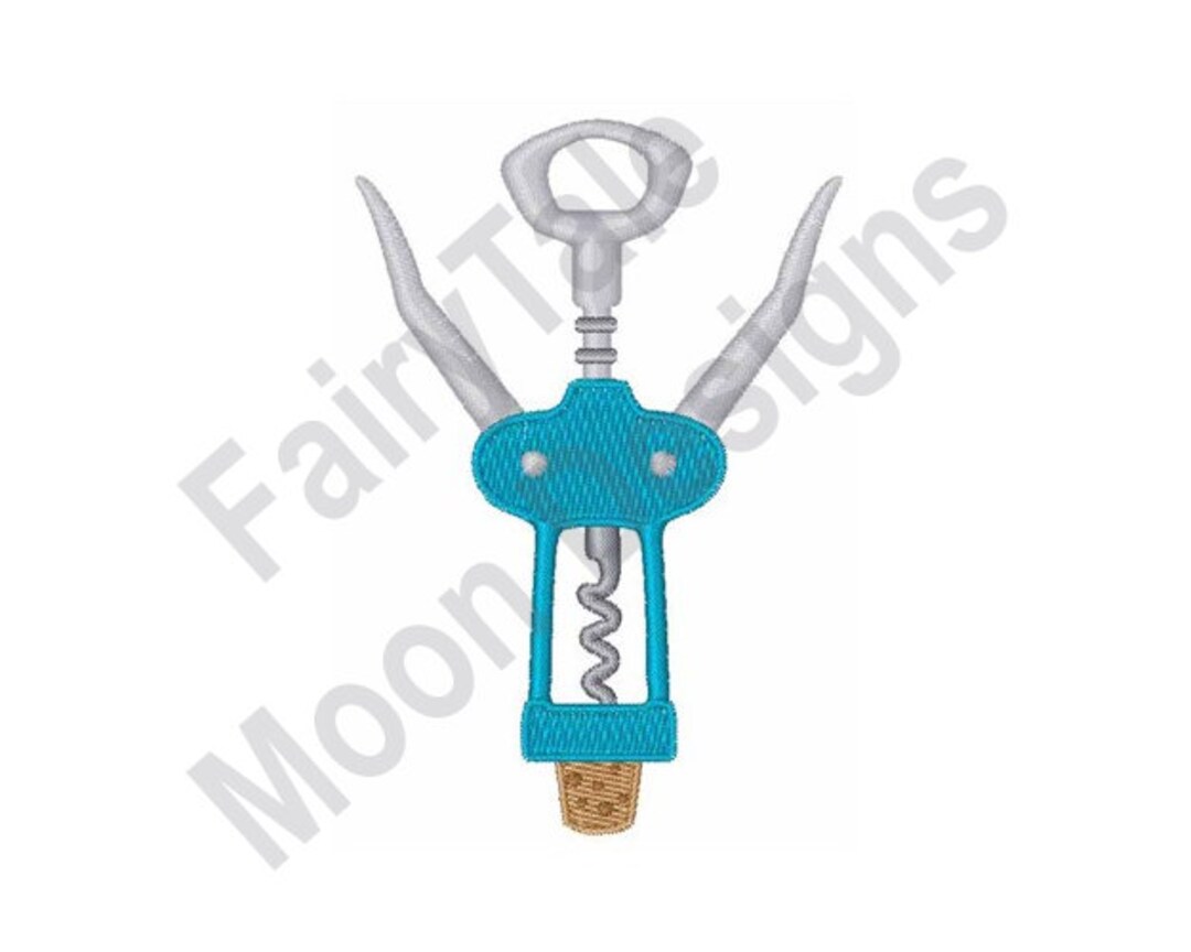 Corkscrew - Machine Embroidery Design, Wine Corkscrew Embroidery ...