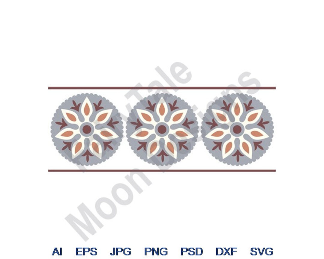 Border Pattern Svg, Dxf, Eps, Png, Jpg, Vector Art, Clipart, Cut File ...