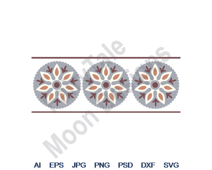 Border Pattern Svg Dxf Eps Png Jpg Vector Art Clipart | Etsy