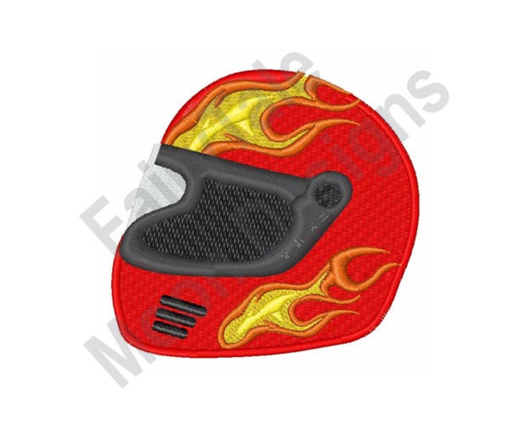 Racing Helmet - Machine Embroidery Design, Car Racing Helmet Embroidery ...