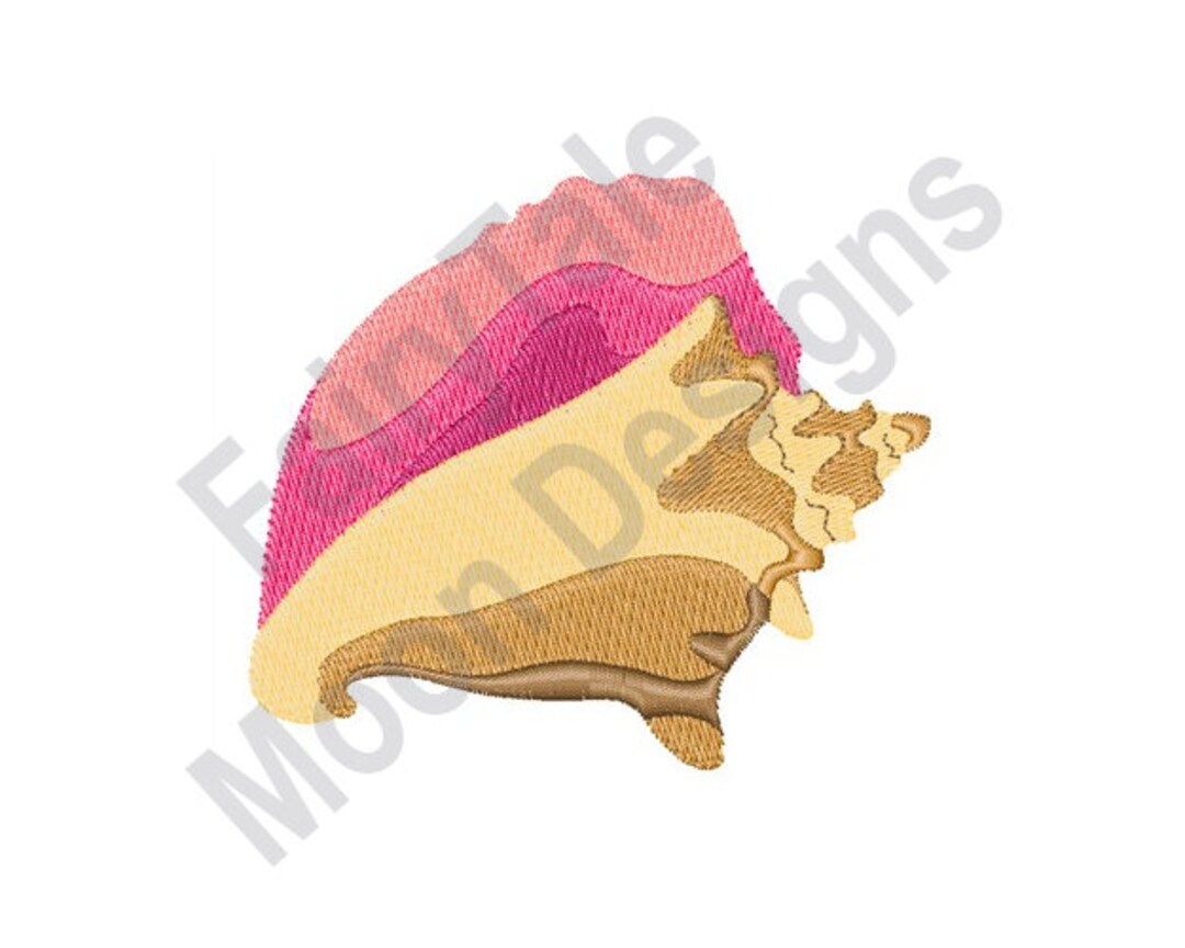 Conch Shell Machine Embroidery Design, Sea Snail Embroidery Pattern ...