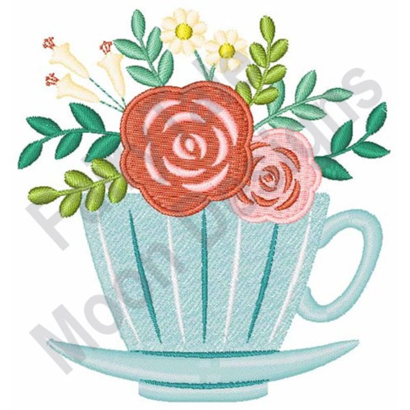 Red Rose Tea Cup - Etsy