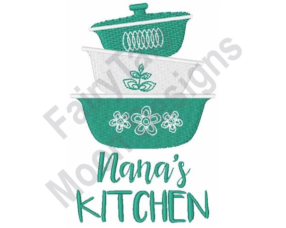 Nana's Kitchen Machine Embroidery Design Grandma's - Etsy