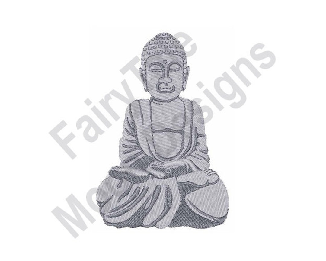 Buddha Statue - Machine Embroidery Design, Meditation Buddha Statue ...