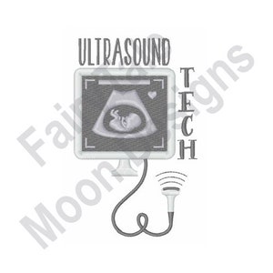 Ultrasound Tech - Machine Embroidery Design, Medical Ultrasound Monitor ...