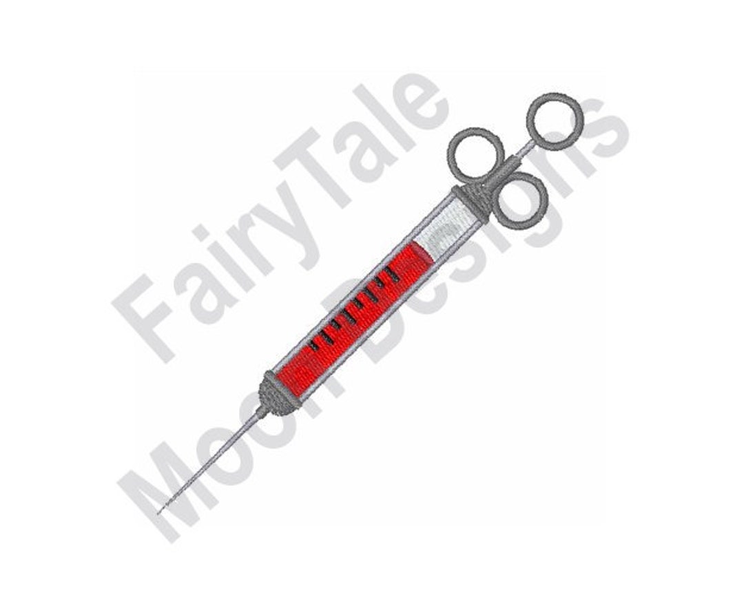 Syringe & Needle - Machine Embroidery Design, Medical Syringe ...
