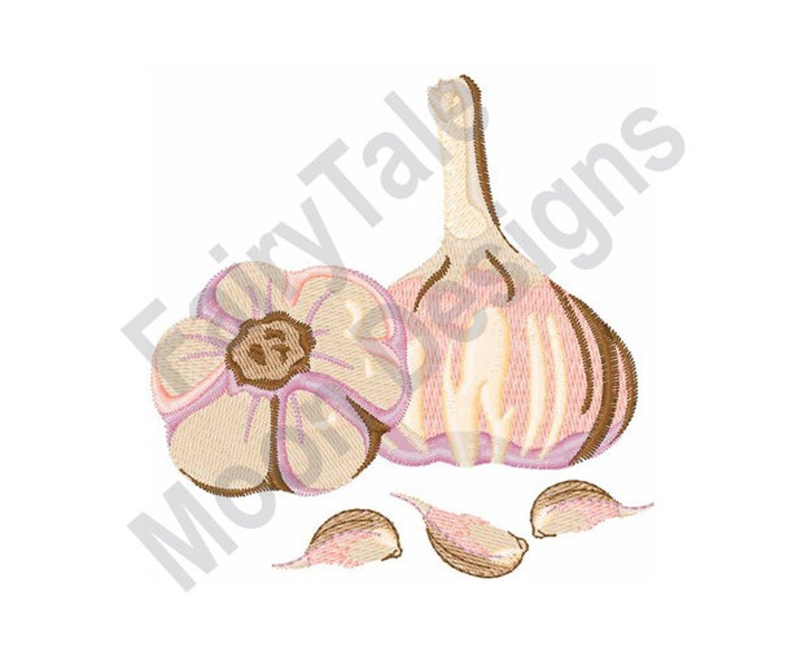 Garlic Bulbs - Machine Embroidery Design, Garlic Embroidery Pattern ...