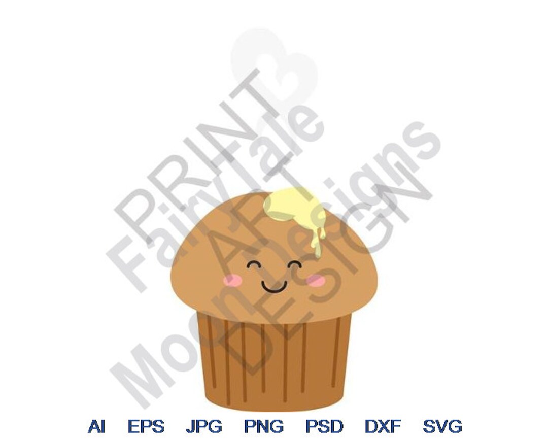 Muffin Svg, Dxf, Eps, Png, Jpg, Vector Art, Clipart, Cut File, Muffin ...