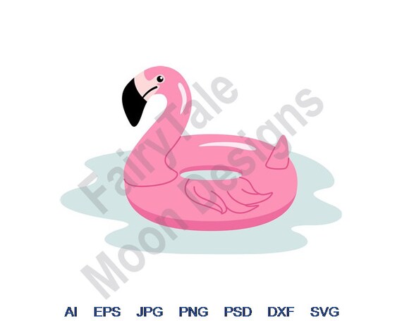 Flamingo Float Svg Dxf Eps Png Jpg Vector Art Clipart | Etsy