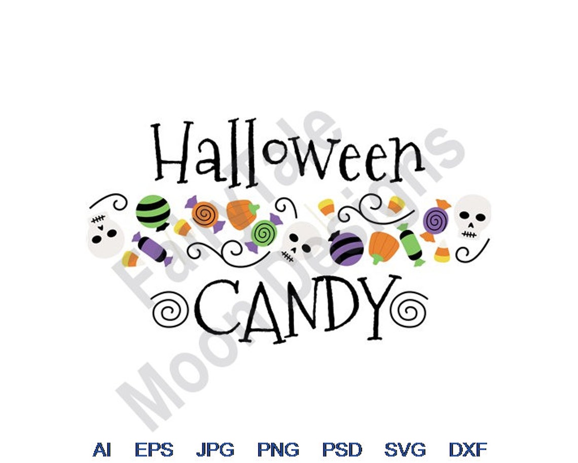 Halloween Candy Svg Dxf Eps Png Jpg Vector Art - Etsy