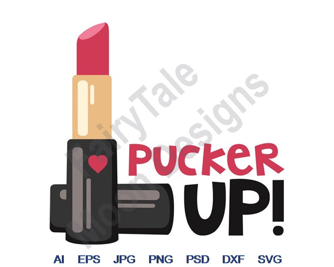 Pucker up Svg, Dxf, Eps, Png, Jpg, Vector Art, Clipart, Cut File, Red ...