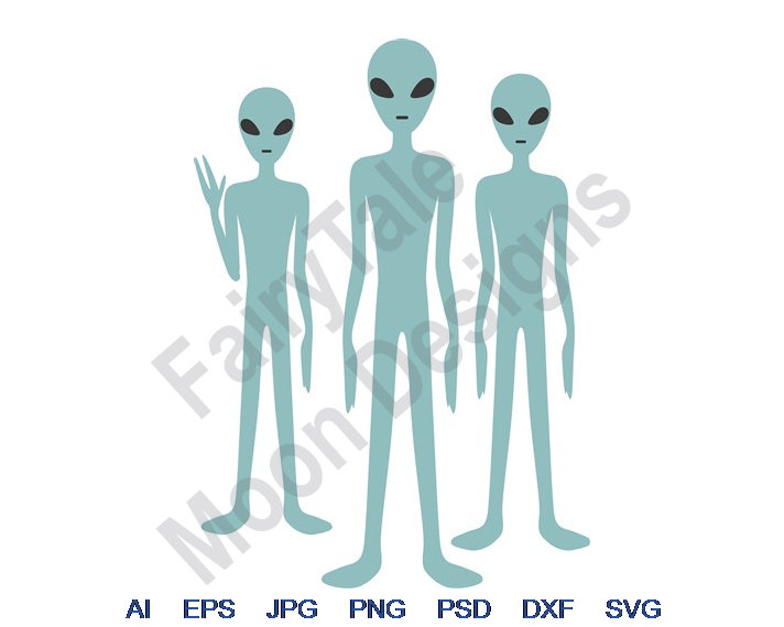 Aliens Svg Dxf Eps Png Jpg Vector Art Clipart Cut - Etsy