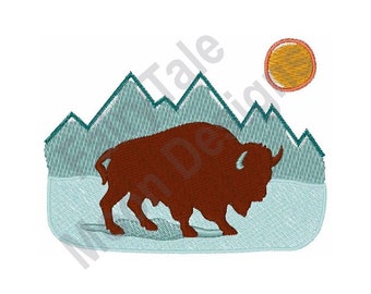 Buffalo Machine Embroidery Design - Etsy