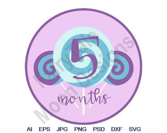Five Months Baby Svg Dxf Eps Png Jpg Vector Art - Etsy