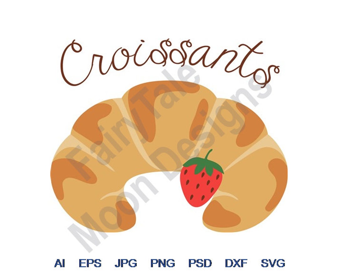 Croissants Svg, Dxf, Eps, Png, Jpg, Vector Art, Clipart, Cut File ...