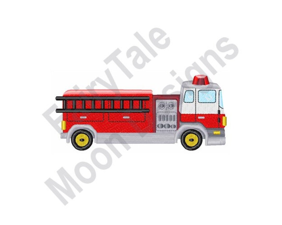 Firetruck - Machine Embroidery Design, Fire Truck Embroidery Pattern ...