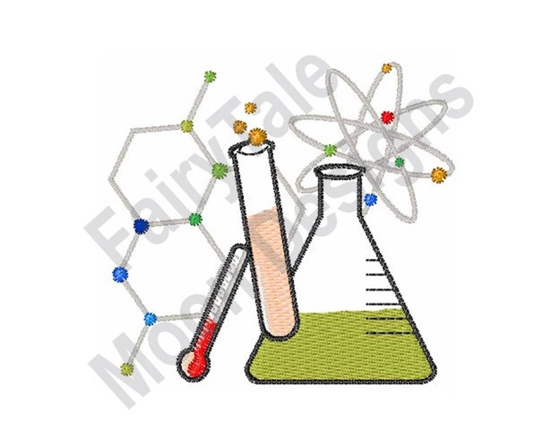 Chemistry Stuff Machine Embroidery Design Science Class - Etsy