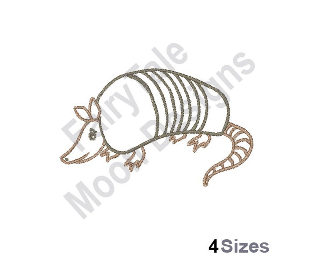 Armadillo Outline - Machine Embroidery Design, Baby Armadillo ...