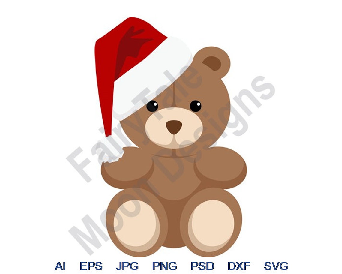 Christmas Teddy Svg Dxf Eps Png Jpg Vector Art - Etsy