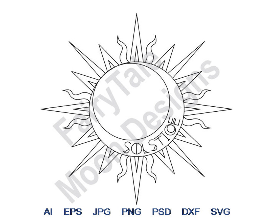 Celestial Solstice Svg, Dxf, Eps, Png, Jpg, Vector Art, Clipart, Cut ...