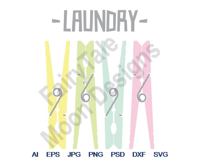 Laundry Svg Dxf Eps Png Jpg Vector Art Clipart Cut - Etsy