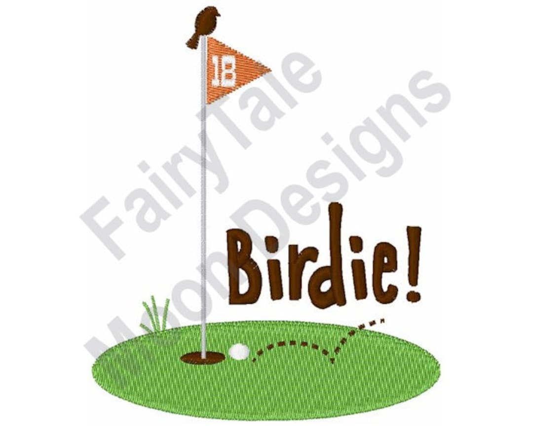 Golf Birdie - Machine Embroidery Design, Golf Green Embroidery Pattern ...