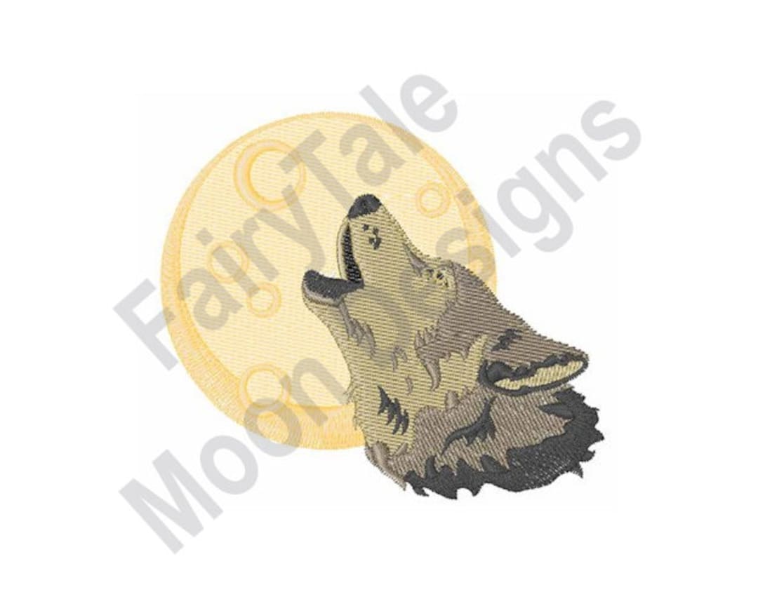 Howling Wolf - Machine Embroidery Design - Etsy