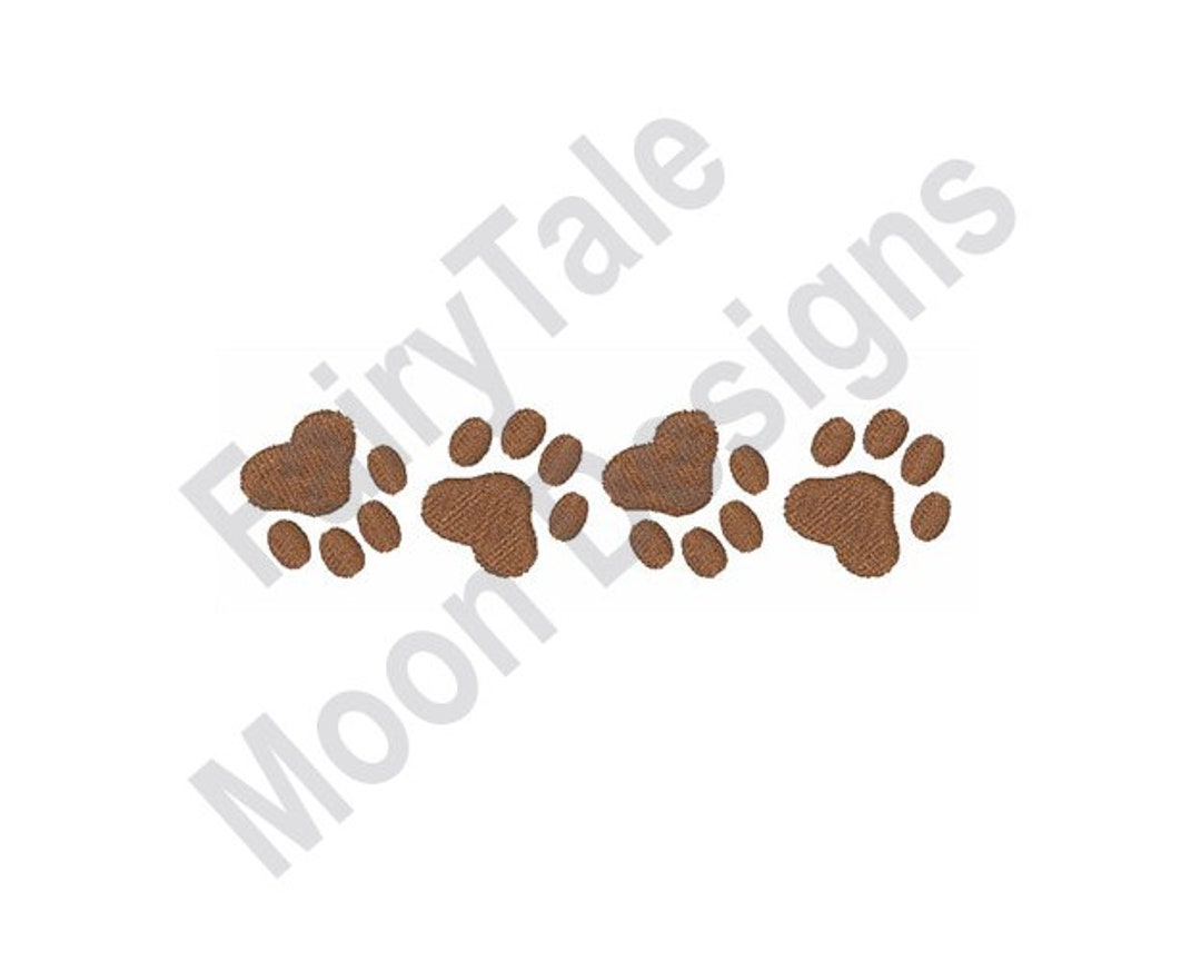 Dog Paws - Machine Embroidery Design, Puppy Dog Paw Print Border ...