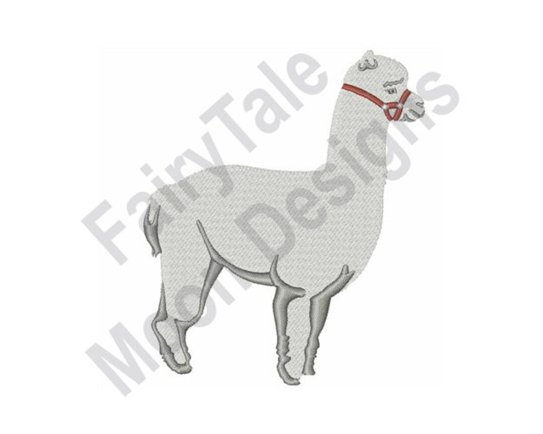 Alpaca Machine Embroidery Design Huacaya Alpaca Embroidery - Etsy