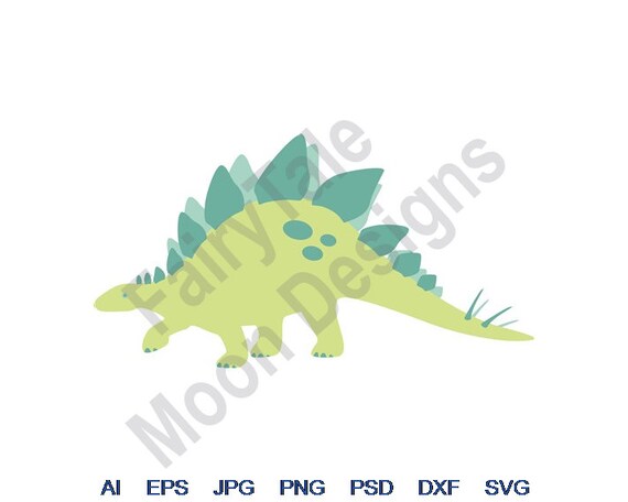 Stegosaurus Svg Dxf Eps Png Jpg Vector Art Clipart | Etsy