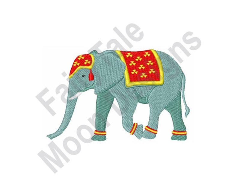 Indian Elephant Machine Embroidery Design Asian Elephant - Etsy