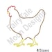 Chicken Outline - Machine Embroidery Design, Country Chicken Embroidery ...