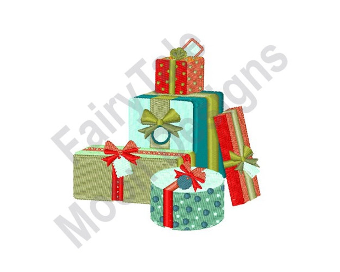 Christmas Gifts - Machine Embroidery Design, Christmas Presents ...