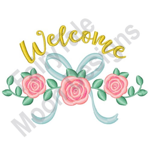 Welcome Embroidery - Etsy