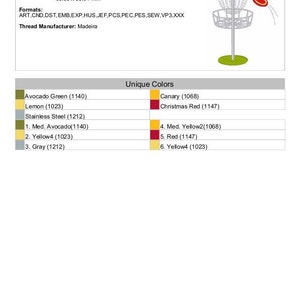 Frisbee Disc Golf - Machine Embroidery Design, Disc Golf Basket ...