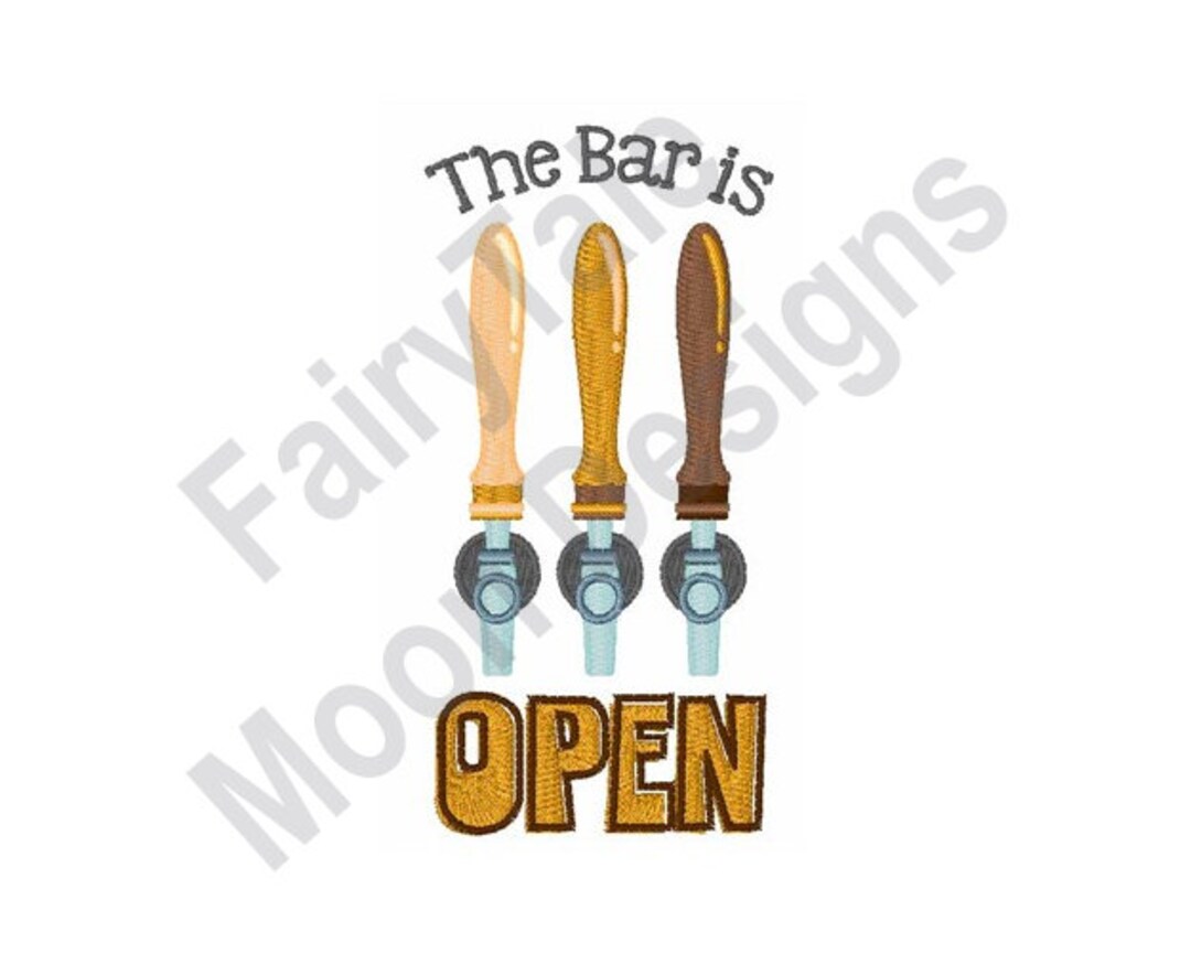 Bar is Open - Machine Embroidery Design, Beer Taps, Beer Faucet ...