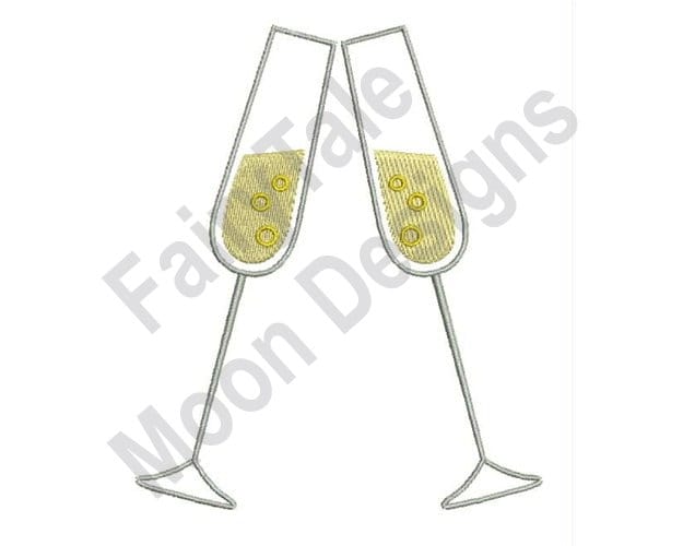 Champagne Toast Machine Embroidery Design Wedding Toast - Etsy