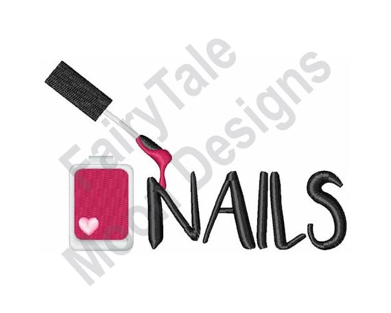 Nails Machine Embroidery Design Nail Polish Embroidery - Etsy