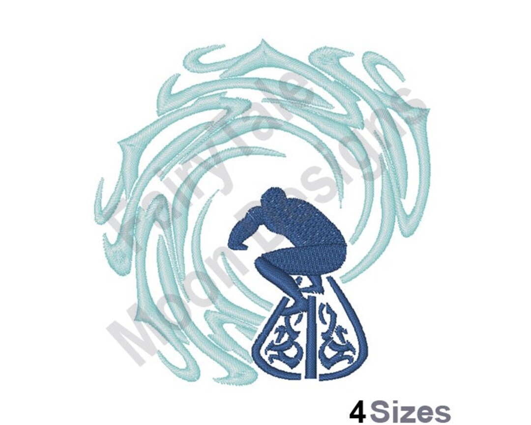 Surfer Waves - Machine Embroidery Design, Surfing Embroidery Design ...