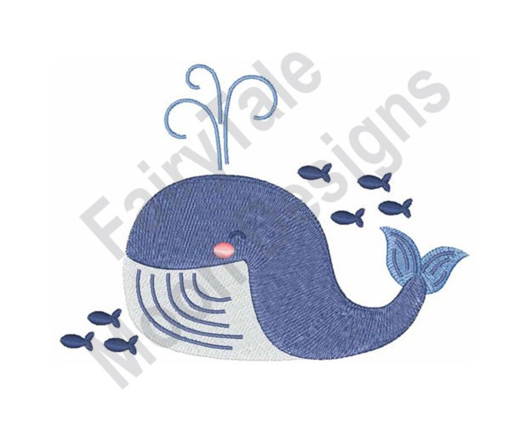 Ocean Whale - Machine Embroidery Design, Whale Family Embroidery ...