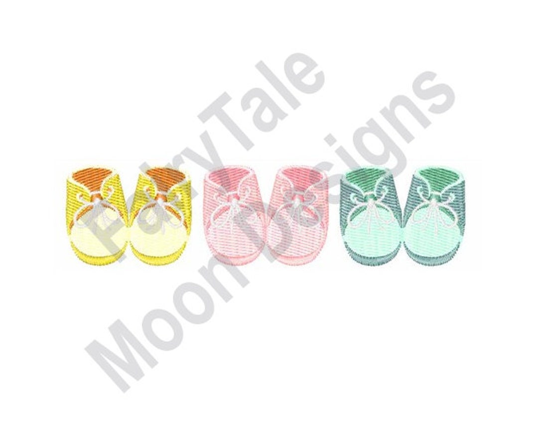 Booties Border Machine Embroidery Design, Infant Bootees Border ...