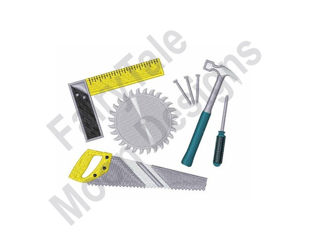 Construction Tools Machine Embroidery Design, Occupational Embroidery ...