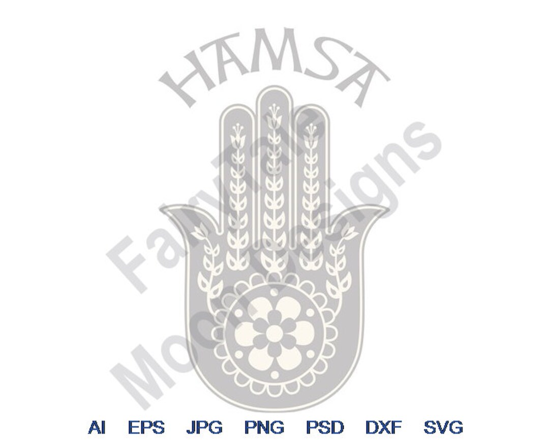 Hamsa Svg, Dxf, Eps, Png, Jpg, Vector Art, Clipart, Cut File, Hamsa ...