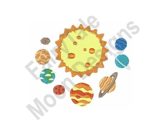Solar System Planets Machine Embroidery Design - Etsy