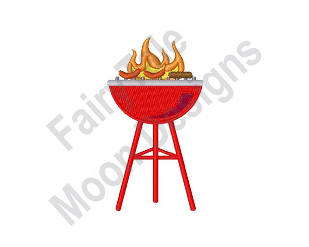BBQ Grill - Machine Embroidery Design, Barbecue Grill Embroidery ...