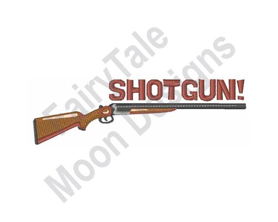Shotgun Machine Embroidery Design Sporting Clay Shotgun | Etsy