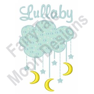 Lullaby Moon & Stars Machine Embroidery Design Cradle Song - Etsy