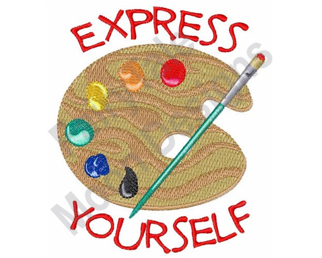 Express Yourself - Machine Embroidery Design, Painter's Palette, Paint ...