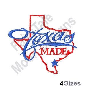 Texas Made - Machine Embroidery Design, Texas Map Outline Embroidery ...